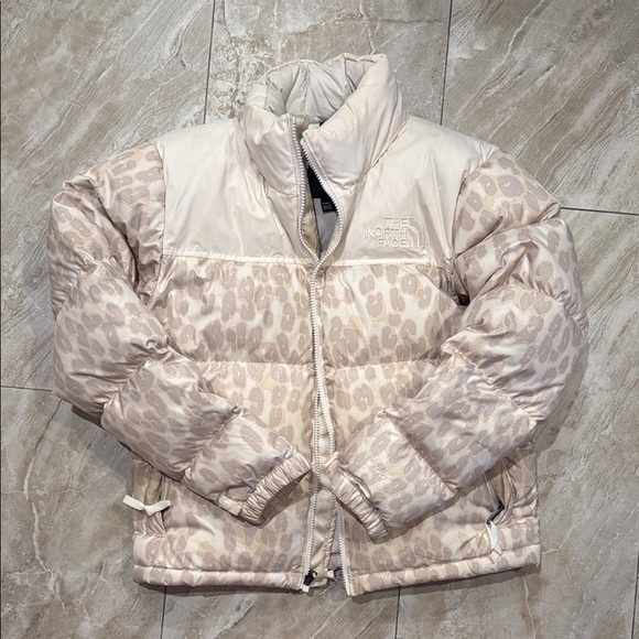The North Face | Jackets & Coats | The North Face Cream Leopard Print ...